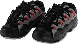Osiris Chaussures de skate D3 2001 pour homme, Noir/gris clair/rouge, 38 EU