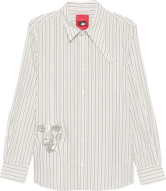 KidSuper Studios Stripe-pattern Face-embroidered Shirt