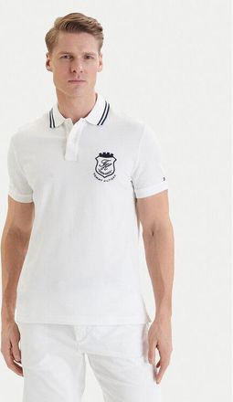 Tommy Hilfiger Poloshirt Badge MW0MW43061 Wei&szlig; Regular Fit