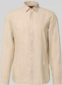 HUGO BOSS Modern Fit Freizeithemd aus reinem Leinen Modell VALERIO