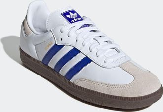 adidas Sneaker ADIDAS ORIGINALS SAMBA OG, Herren, Gr. 38,5, blau (cloud wei&szlig;, lucid blau, gum5), Leder, Synthetik, Schuhe Sneaker