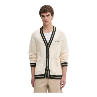 Les Deux Spitzenstrick-Cardigan - - Knitwear - Herren - Beige - XL