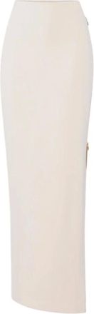 Elisabetta Franchi Femme, Jupes, Beige, Taille: 38 FR Lightweight Crepe Skirt