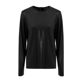Tom Ford Lang&auml;rmeliges Rundhals-Shirt - - Tops - Damen - Schwarzk - XS