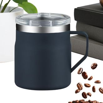 Generico Kaffeekanne aus Edelstahl, 450 ml, tragbar, gro&szlig;e Kapazit&auml;t, bequem zum Mitnehmen Ihrer Getr&auml;nke, vielseitiges Design f&uuml;r B&uuml;ro, Zuhause, Reisen, Campi