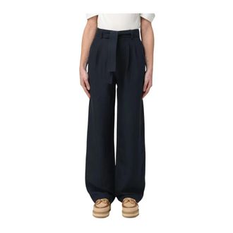 Woolrich Weite Hosen mit hohem Bund - - Trousers - Damen - Blau - XS
