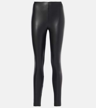 Wolford x Sergio Rossi - Legging Jo en cuir synthétique