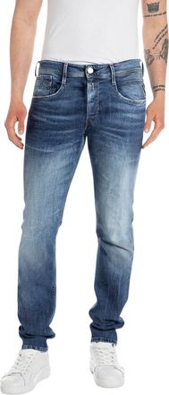 Replay Herren Jeans Anbass Slim-Fit Bio, Blau (Medium Blue 009-8), 32W / 30L