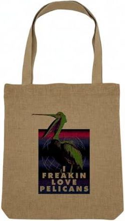Fabulous Sac Shopping Tote Bag Aspect Lin - Freakin Love Pelicans Collage Vintage Humour Illustration Art Animal Oiseau Streetwear Zoomer - Sac de Courses Toil