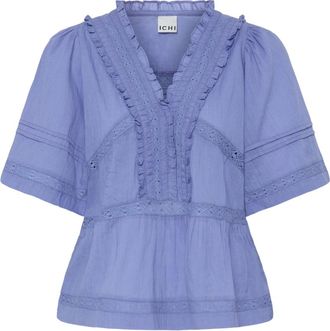 Ichi Ichi, Femme, Blouses et Chemises, Bleu, Taille: 38 FR Blouses