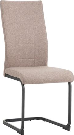 CARRYHOME Schwingstuhl, Taupe, Metall, Textil, Rundrohr, C-Form, 44x100x59 cm, Stoffauswahl, Esszimmer, St&uuml;hle, Esszimmerst&uuml;hle, Schwingst&uuml;hle