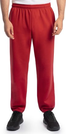 Fruit Of The Loom Herren Eversoft Fleece Sweatpants Trainingshose, Elastische Unterseite, Rot, Klein