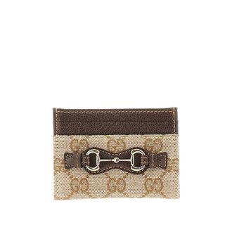 Gucci GG canvas cardholder with Horsebit Woman One Size