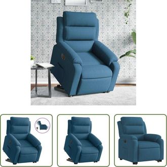 vidaXL Aufstehhilfe - Relaxsessel mit Aufstehhilfe Elektrisch Blau Samt