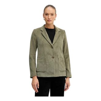 Benetton Corduroy Blazer - - Jackets - Damen - Gr&uuml;n - XS