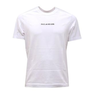 Paul & Shark Homme, Tops, Blanc, Taille: XS Cotton T-Shirt