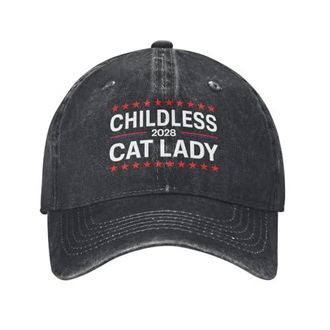 Generic La Dame Aux Chats sans Enfants 2028 pour La Pr&eacute;sidence Unisexe Chapeau D&eacute;contract&eacute; Chapeau De Cowboy Anti-Soleil Casquette Trucker pour Sport Running 