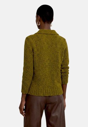 Zero Kurzarmshirt Damen mit Kragen (1-tlg) Struktur