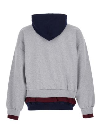 Balenciaga Mens Hoodie Grey Cotton Blend Sweatshirts Sweater