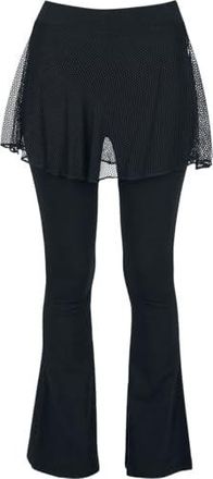 Gothicana by EMP Femme Leggings Noirs &agrave; lAspect r&eacute;sille L