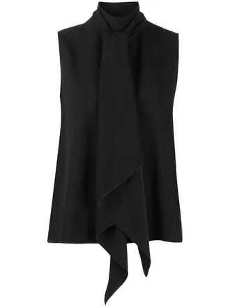 Paule Ka top sans manches &agrave; col roul&eacute; - Noir