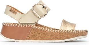 Pikolinos Sandales à Semelles compensées en Cuir Marina pour Femme Color Champagne