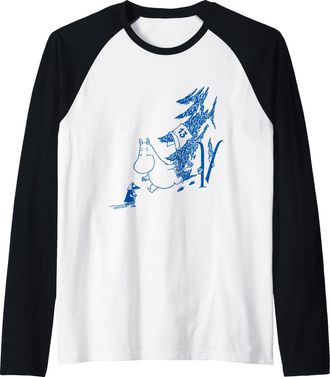 Moomin Blue Moomintroll Apres Ski Wintersport Spiele Raglan