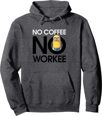 MINIONS Despicable Me Minions Kevin No Coffee No Workee Pullover Hoodie