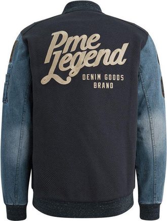 PME Legend Jeansjacke Hybridjacke - Jeans Jacke mit Badges Herren - Zip jacket
