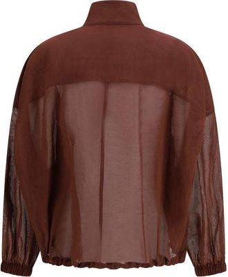 Brunello Cucinelli Womens Multicolor Cotton Shell Jacket Clothing