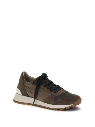 Brunello Cucinelli Womens Sneakers Active Brown Calf Leather Trainers