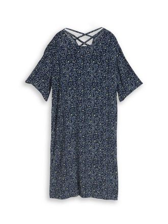 Tom Tailor Midikleid Kleider & Jumpsuits Loose Fit Kleid mit Cut-Out-Detail