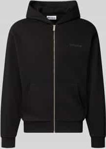 Review Relaxed Fit Sweatjacke aus Baumwoll-Mix mit Label-Detail