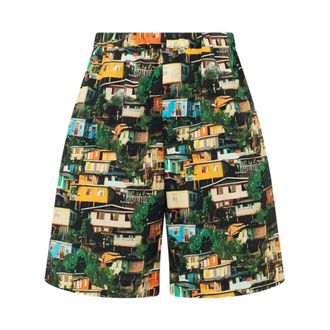 Laneus Homme, Shorts, Multicolore, Taille: M Bermuda Sportivi Logo