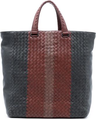 Bottega Veneta Hobo Bags - Tricolor Nappa Intrecciato Convertible Tote - Gr. unisize - in Grau - f&uuml;r Damen