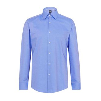 HUGO BOSS Hank Formelles Hemd f&uuml;r Herren, Kentkragen, Schmal (Blau)