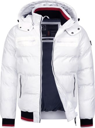 Indicode Herren Marlon Steppjacke in Daunenjacken-Optik | Winterjacke &Uuml;bergangsjacke Optical white, XL