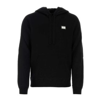 Dolce & Gabbana Schwarzer Wollmisch-Sweatshirt - - Sweatshirts & Hoodies - Herren - Schwarzk - L
