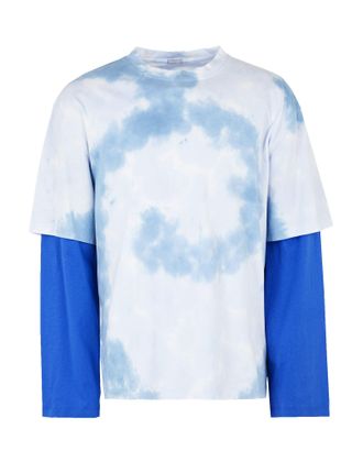 8 by YOOX ORGANIC COTTON TIE & DYE OVERSIZE L/SLEEVE T-SHIRT
