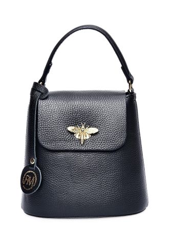 Roberta M Schwarz Rindsledertasche