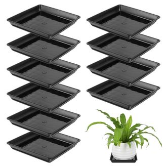 Cabilock Blumentopf Untersetzer Quadratisch Pflanztopf Untersetzer: 10 St&uuml;cke Pflanztopf Unterteller Pflanzk&uuml;bel Kunststoff Pflanzen Untertasse zu 16 cm Blumen