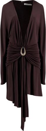 CHRISTOPHER ESBER Femme, Robes, Brun, Taille: 36 FR Stone-detail Draped Mini Dress