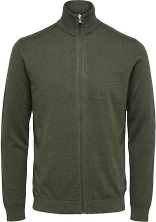Selected SELECTED FEMME Homme Slhberg B Noos Cardigan &Agrave; Fermeture &Eacute;clair Maillot de surv tement, Teck / D&eacute;tails : M&eacute;lange., XXL EU