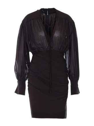 Pinko Robe Au Genou - Marron