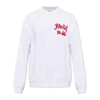 Diesel Herren, Sweatshirts & Hoodies, Wei&szlig;, MGr&ouml;&szlig;e