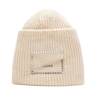 Acne Studios Haferflocken Melange Strickm&uuml;tze - - Accessories - Herren - Beige - ONE SIZE