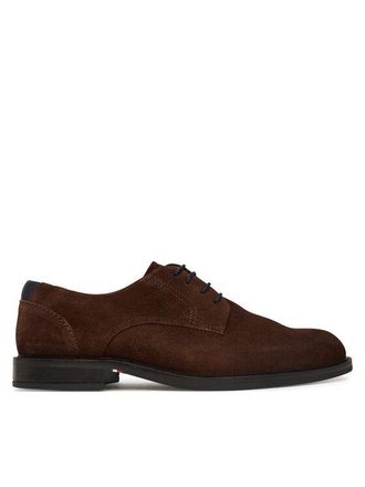 Tommy Hilfiger Halbschuhe Corporate Dressy Suede Shoe FM0FM05969 Dunkelbraun