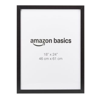 Amazon Basics Rechteckiger Poster-/Bilderrahmen aus Holz, 46cm x 61cm, Schwarz