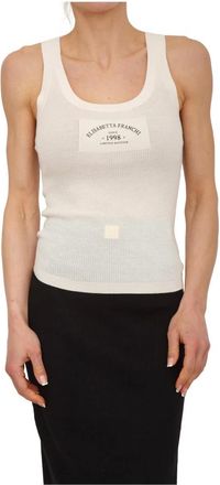 Elisabetta Franchi Femme, Tops, Jaune, Taille: 42 FR Top