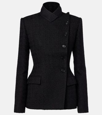 Alexander McQueen Tweed-Jacke aus einem Wollgemisch